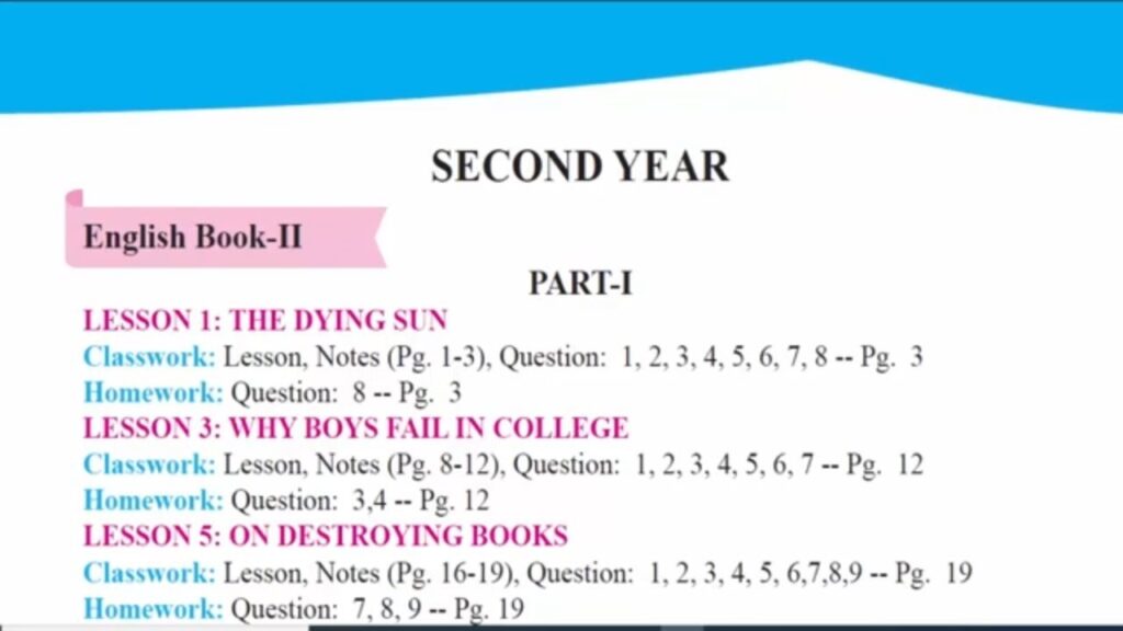 12Th Class 2021 English Syllabus+ - BISE Multan